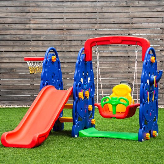 Junior 3-in-1 Climber Slide Swing Basketball – Monkey Bunks