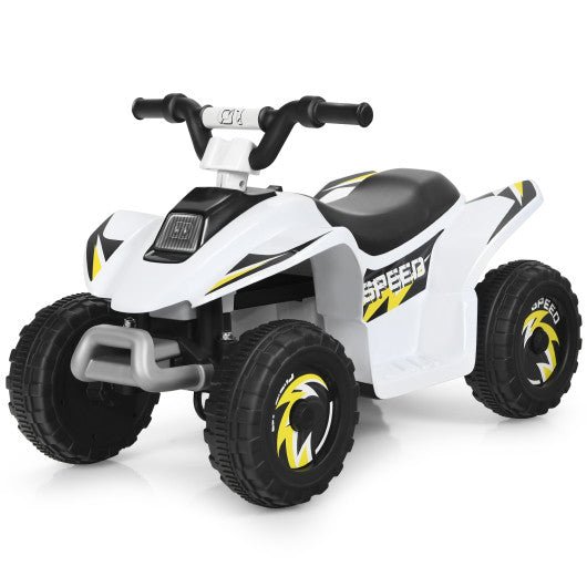 6V Kids Electric ATV 4 Wheels Ride-On Toy -White – Monkey Bunks