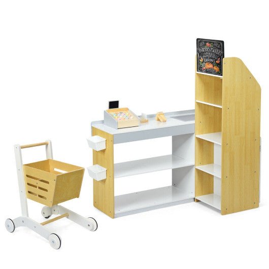 Grocery Store Playset Pretend Play Supermarket Shopping Set – Monkey Bunks