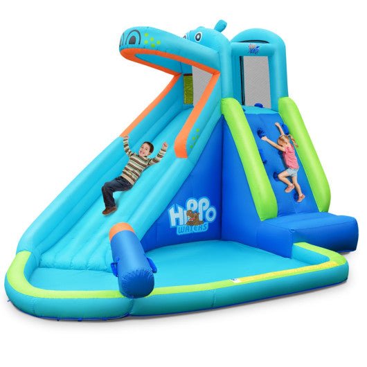 Inflatable Water Pool with Splash and Slide Without Blower – Monkey Bunks