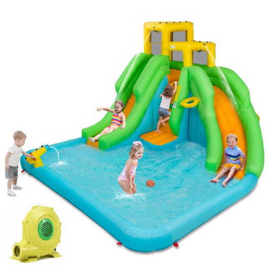 Kids Inflatable Water Park Bounce House with 480W Blower – Monkey Bunks