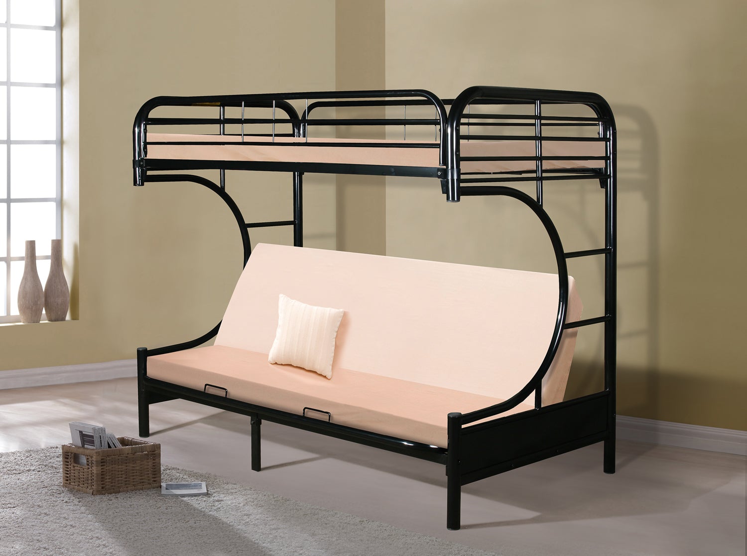 Donco C-shaped Futon Bunk Bed Gloss – Monkey Bunks