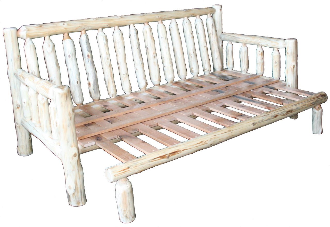 Bring Home Rustic Furniture Elegance with the Hidden Lake Cedar Log Futon – Monkey Bunks