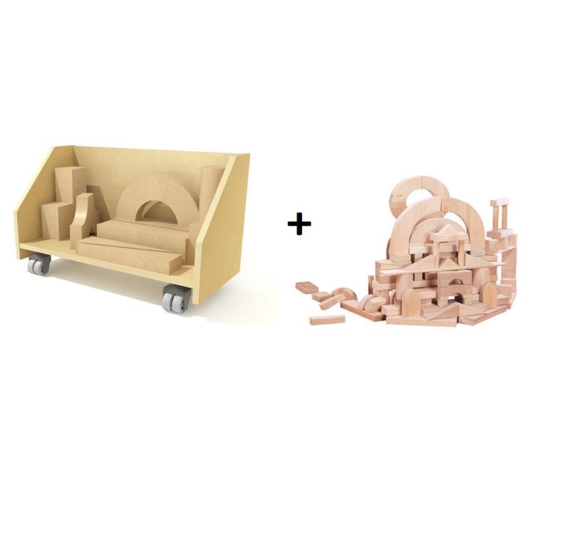 Block Cart And Building Block Set – Monkey Bunks