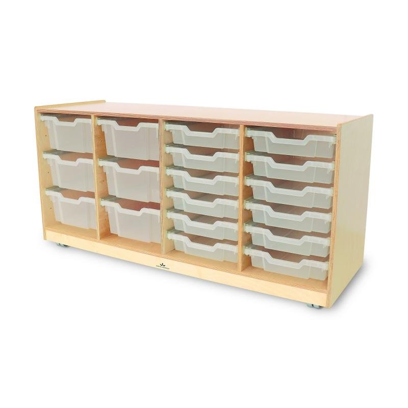 Clear Tray Quad Column Storage Cabinet – Monkey Bunks