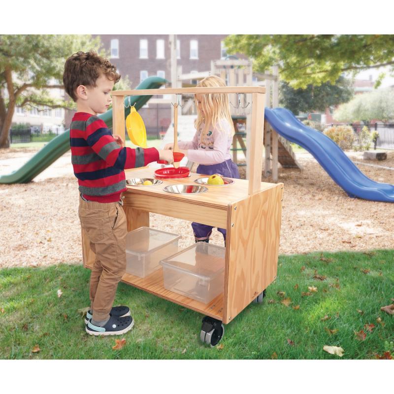 Outdoor Mobile Mud Play Pretend Play Kitchen – Monkey Bunks
