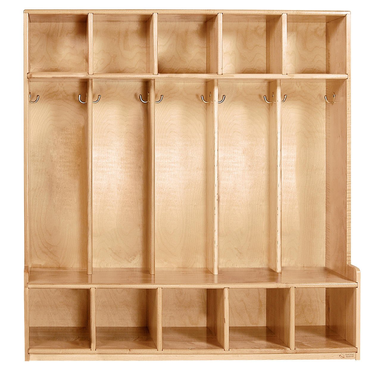 5 Section Offset Locker, Maple – Monkey Bunks