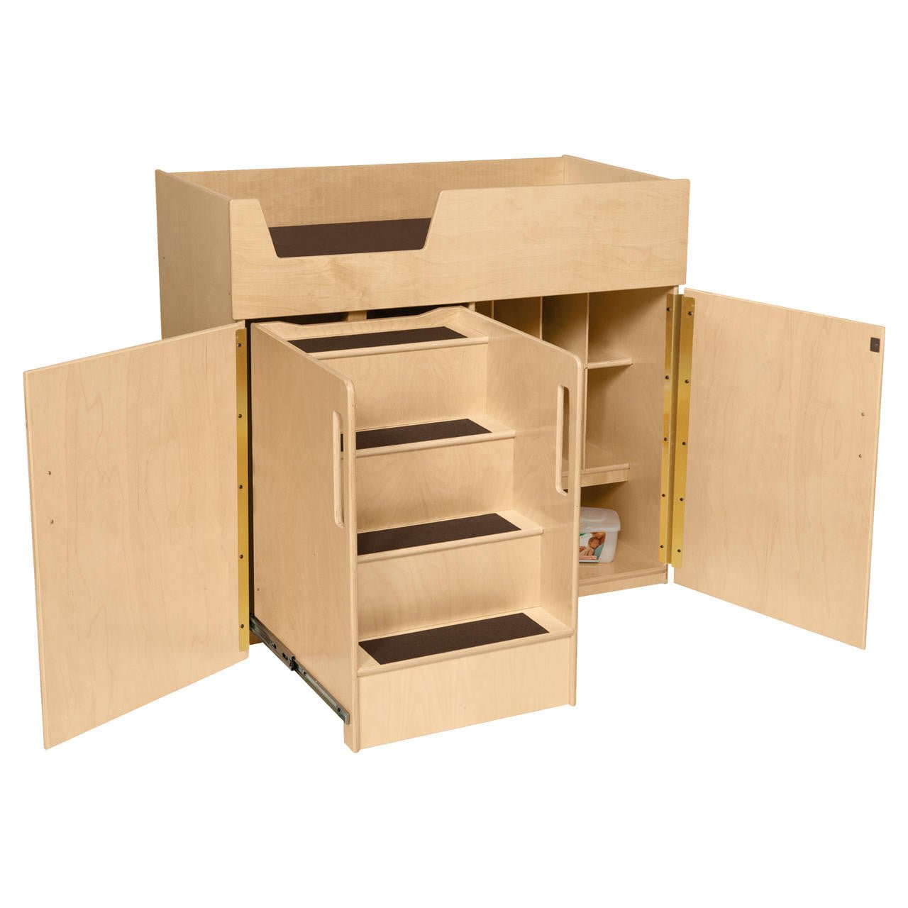 Deluxe Changing Table with Brown Treads & Cushion – Monkey Bunks