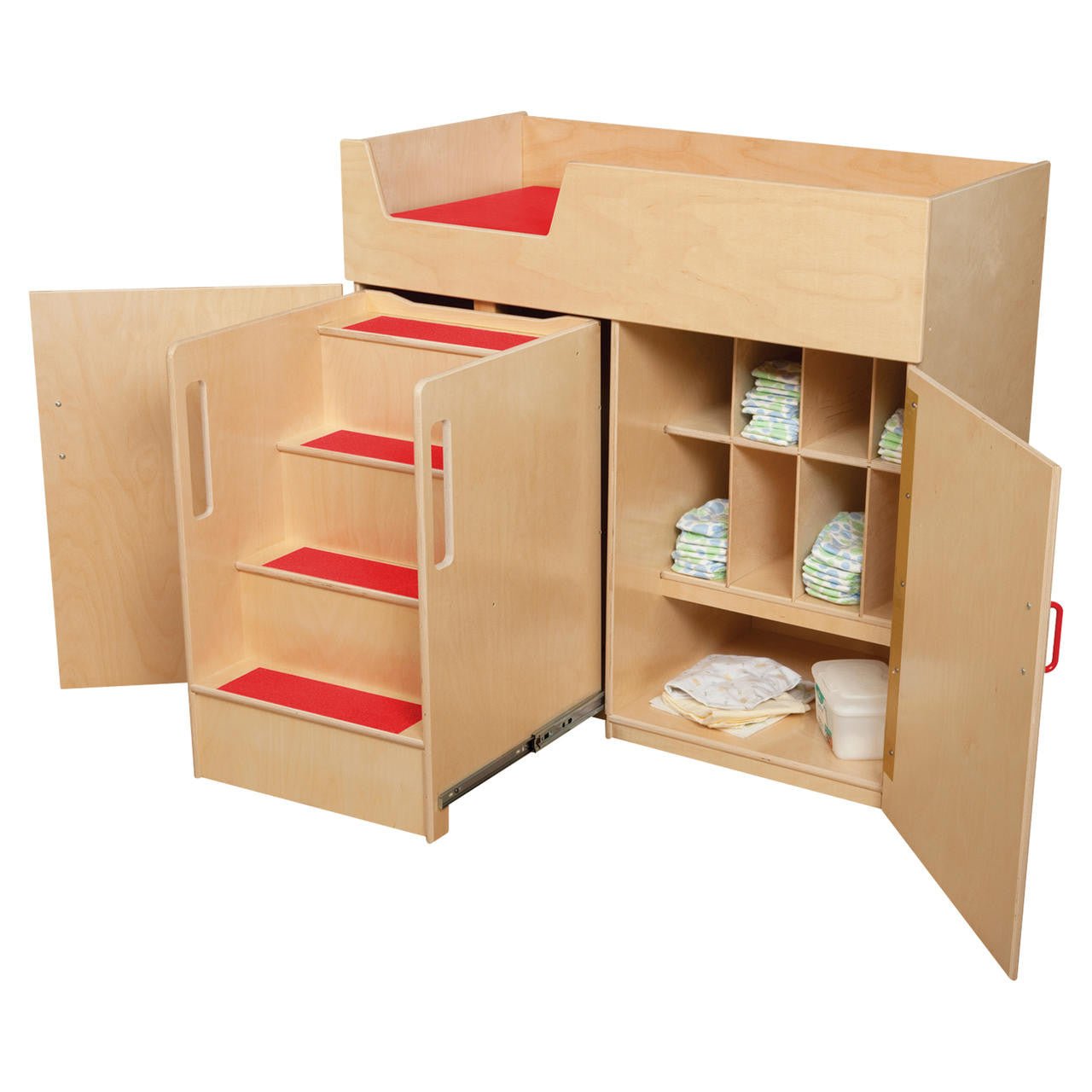 Deluxe Changing Table with Safety Steps – Monkey Bunks