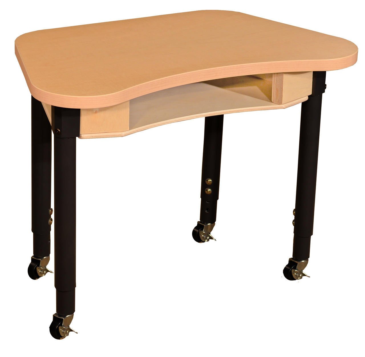 Mobile Synergy 18" x 30" High Pressure Laminate Desk with Adjustable L – Monkey Bunks