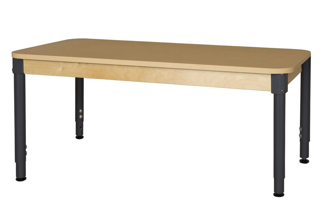 Rectangle Laminate Table, Adjustable Legs 18"-29" – Monkey Bunks