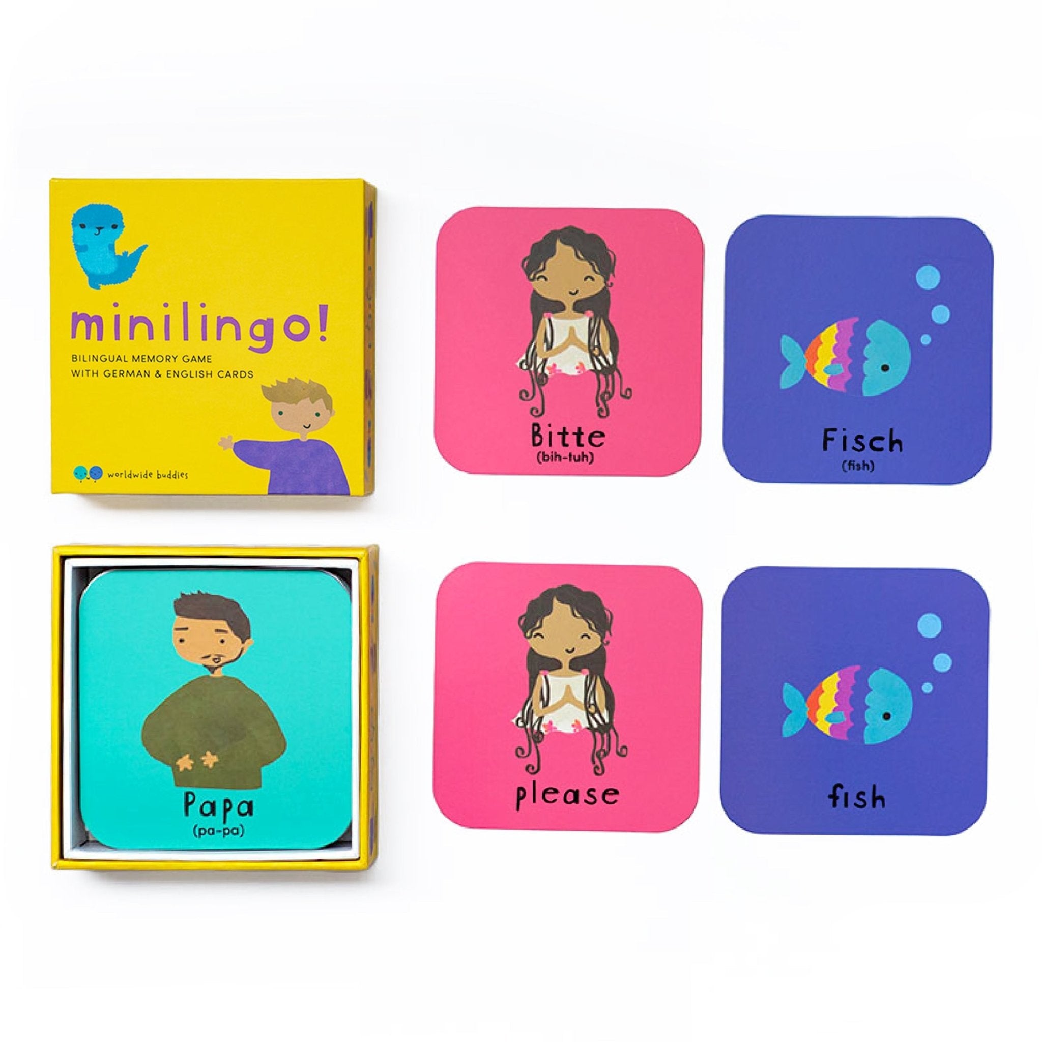 Minilingo, English/German Flashcards by Worldwide Buddies – Monkey Bunks