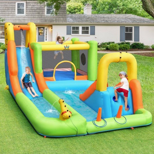 Inflatable Water Slide Park Bounce House Without Blower – Monkey Bunks
