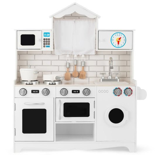 Wooden Kids Kitchen with Washing Machine – Monkey Bunks