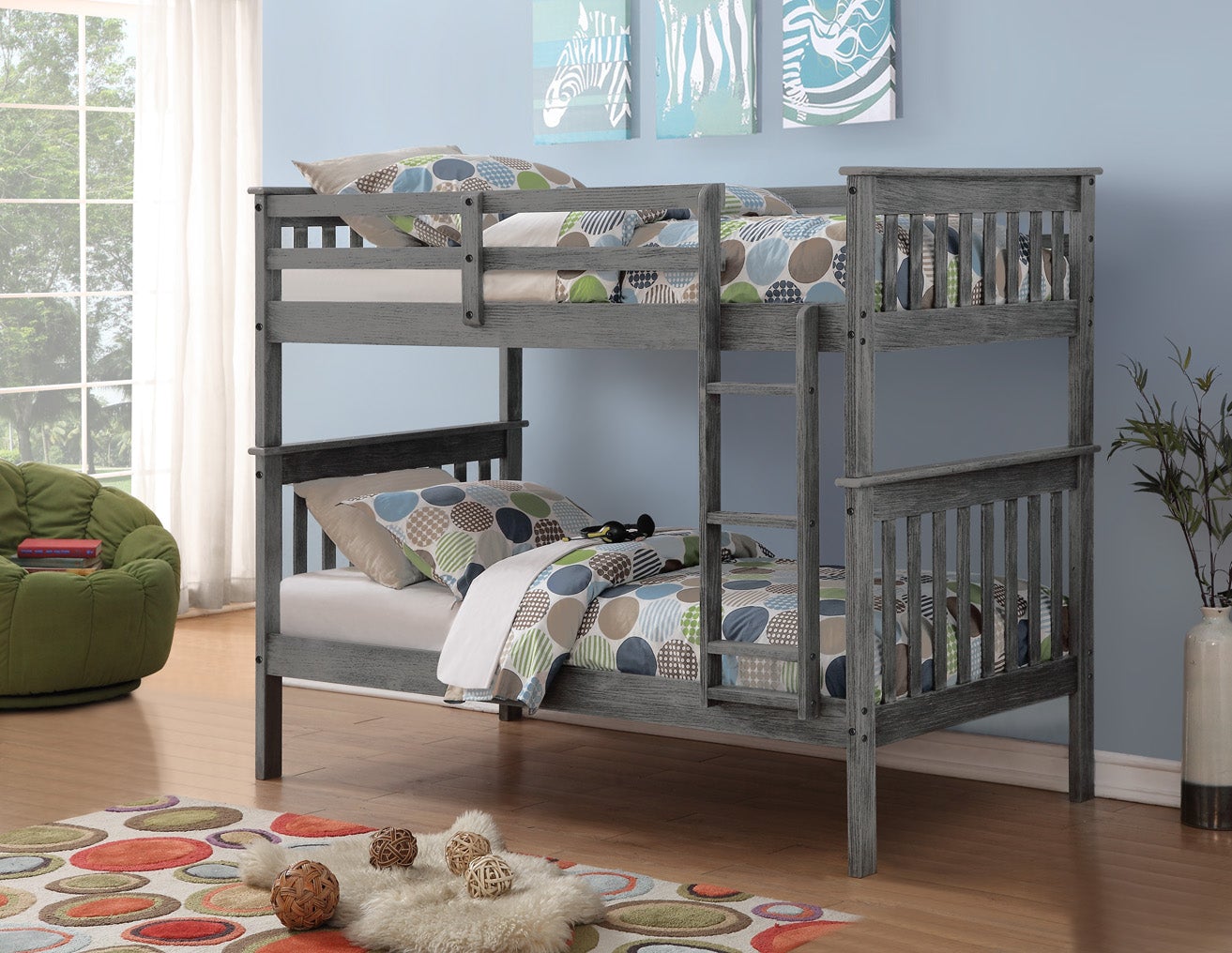 Donco Mission Bunkbed Brushed Grey – Monkey Bunks