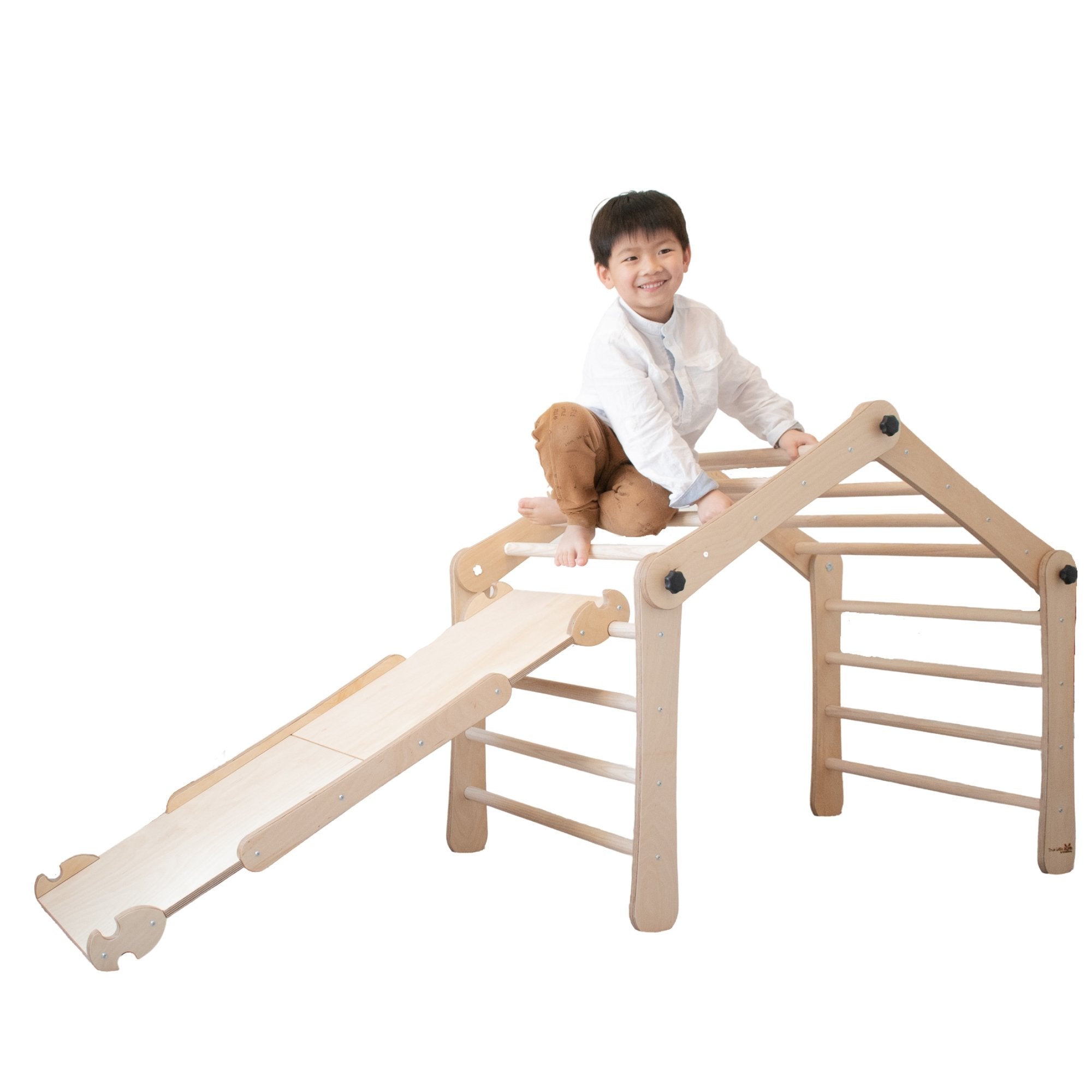 BUNDLE - Transformable Pikler Triangle & Reversible Ramp – Monkey Bunks