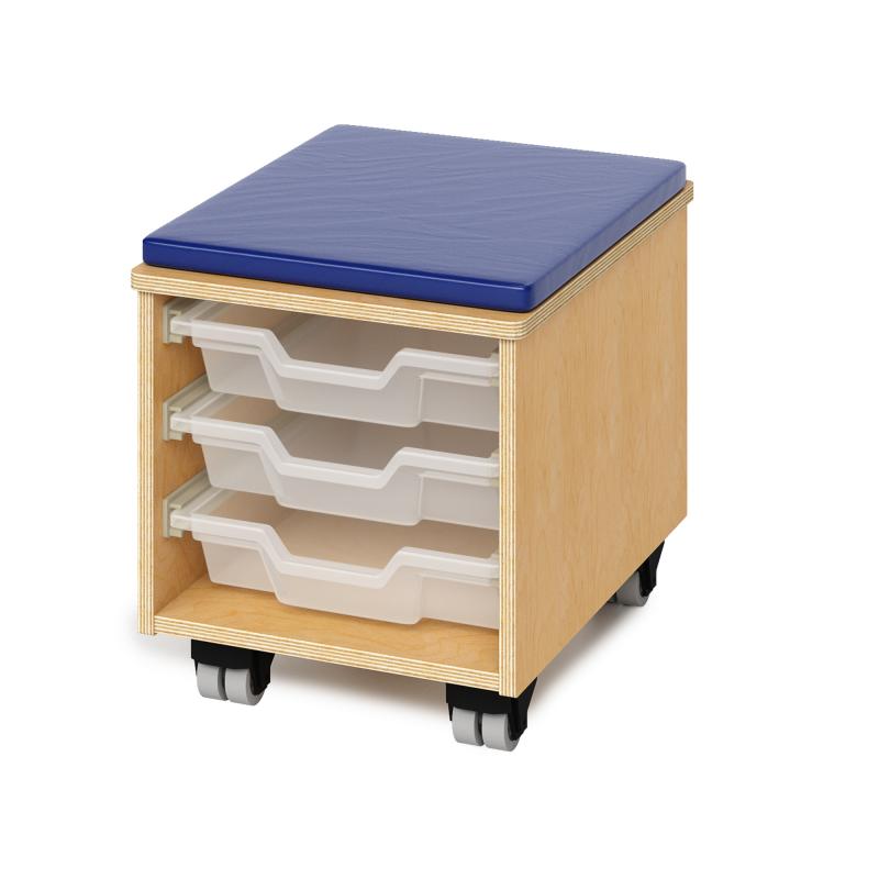 Teachers Rolling Stool With Trays – Monkey Bunks