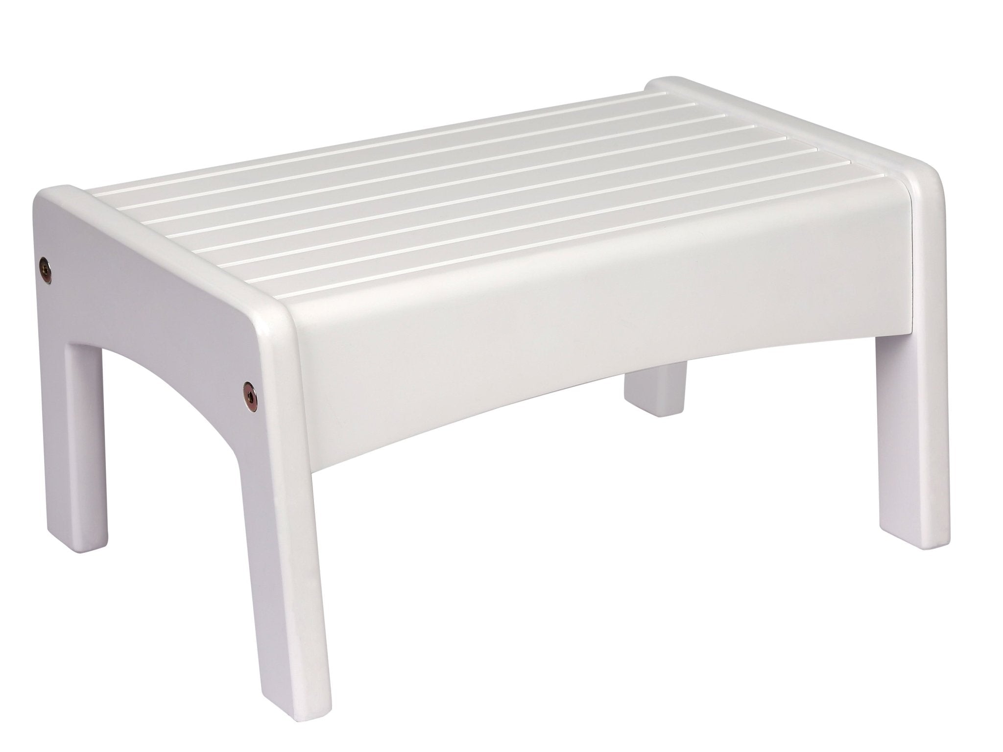 Slatted Step Stool - White – Monkey Bunks