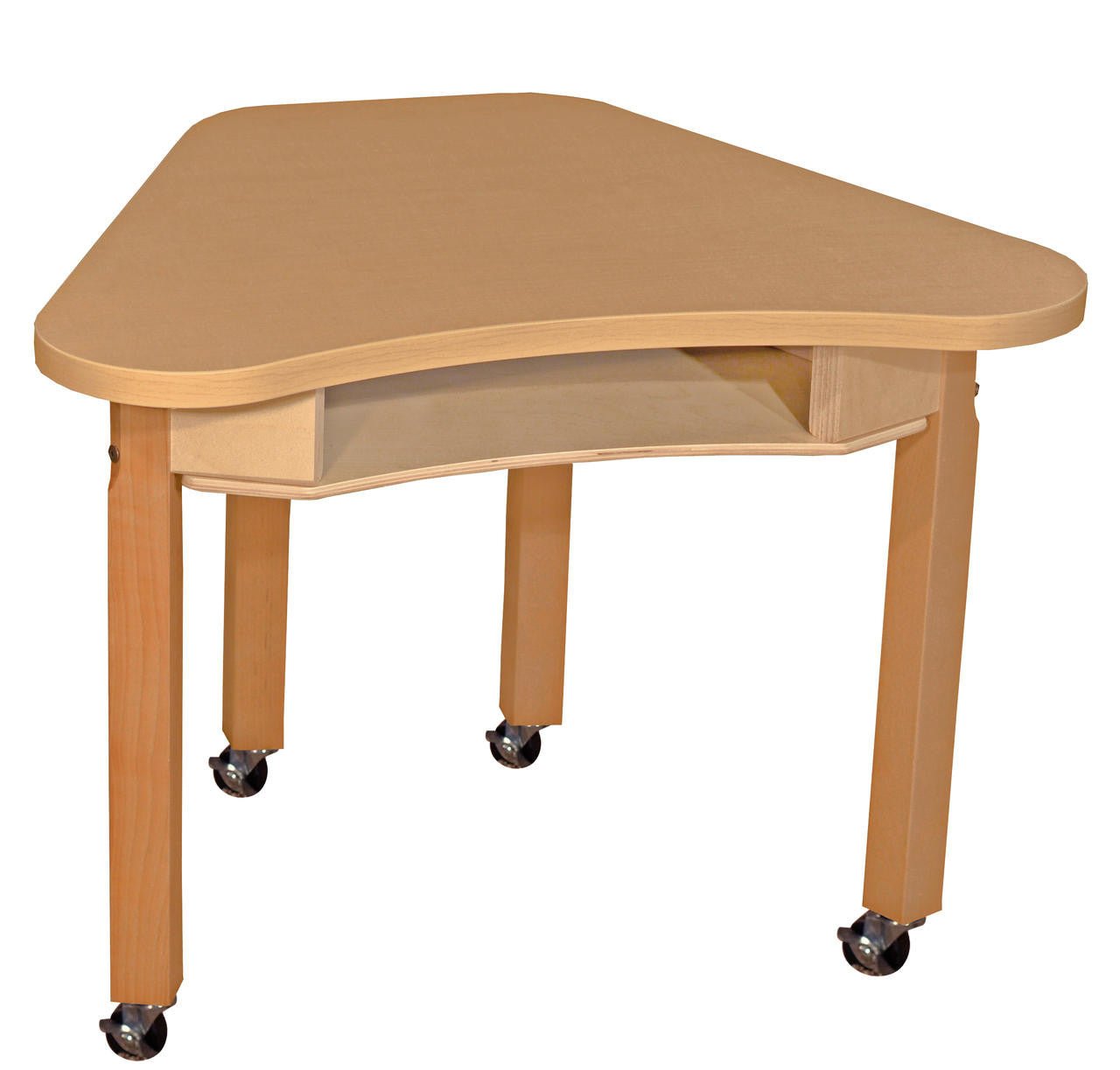 Mobile Synergy 24" x 30" High Pressure Laminate Deep Desk with Hardwoo ...