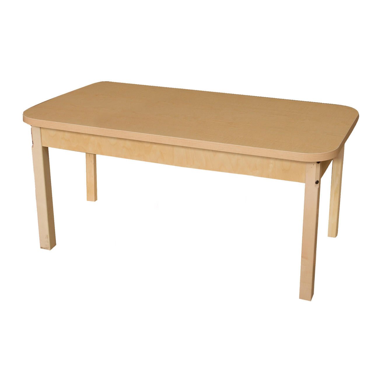 Rectangle High Pressure Laminate Table with Hardwood Legs- 20" – Monkey ...