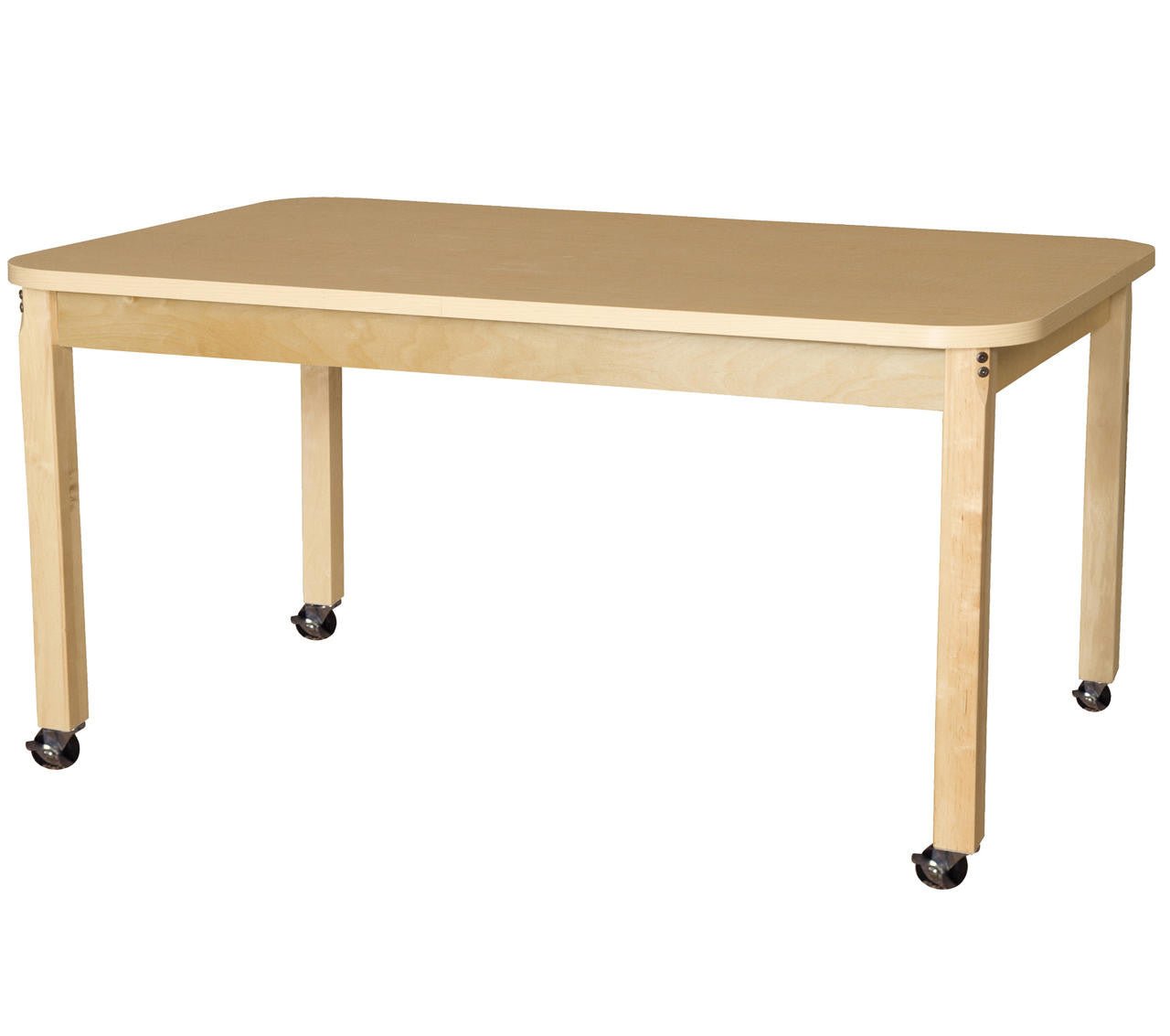 Rectangle High Pressure Laminate Table with Hardwood Legs-26" – Monkey ...