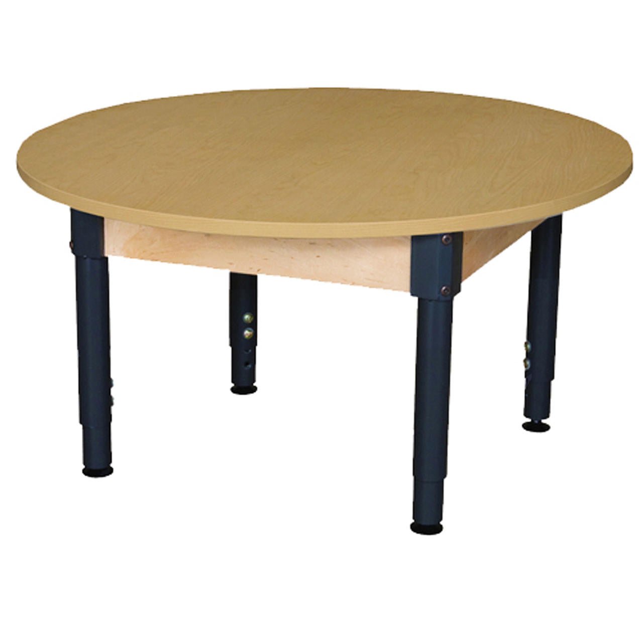 Round High Pressure Laminate Table with Adjustable Legs 12"-17" – Monkey Bunks